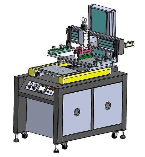 Dual platform screen printing machine 3D model | CGTrader