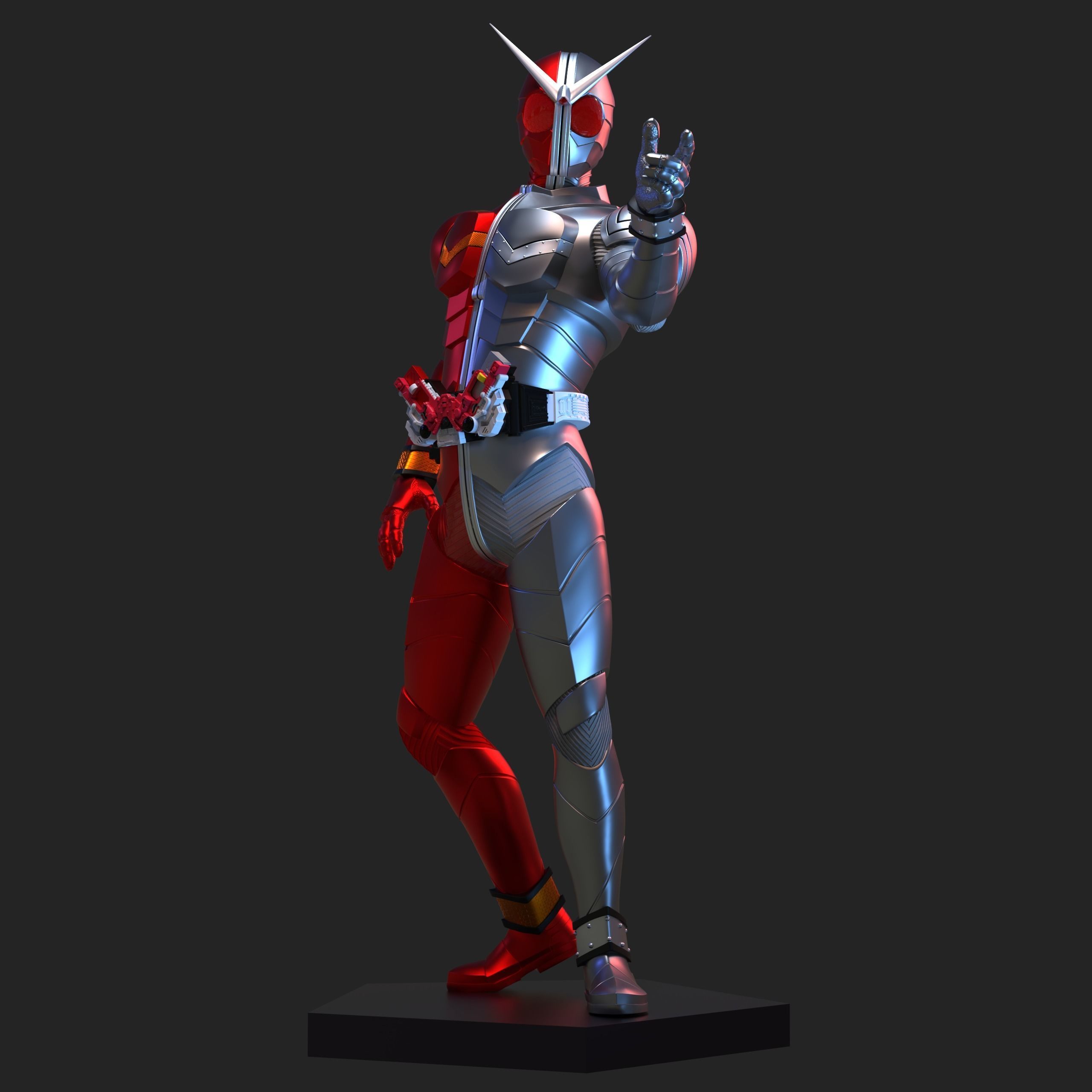 Kamen Rider W - Kamen Raida Daburu 3D model 3D printable | CGTrader