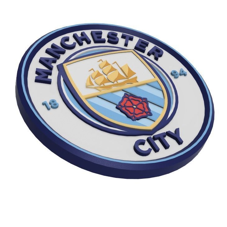 Manchester City Wall Sign 3D model 3D printable | CGTrader