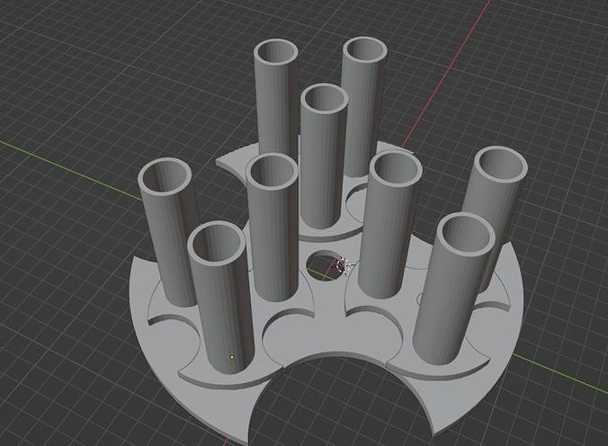 the muzzle of a triple minigun V1 free 3D model 3D printable | CGTrader