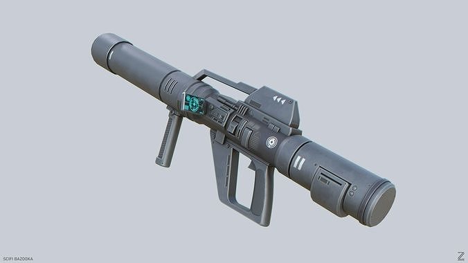 3D model Scifi bazooka VR / AR / low-poly | CGTrader