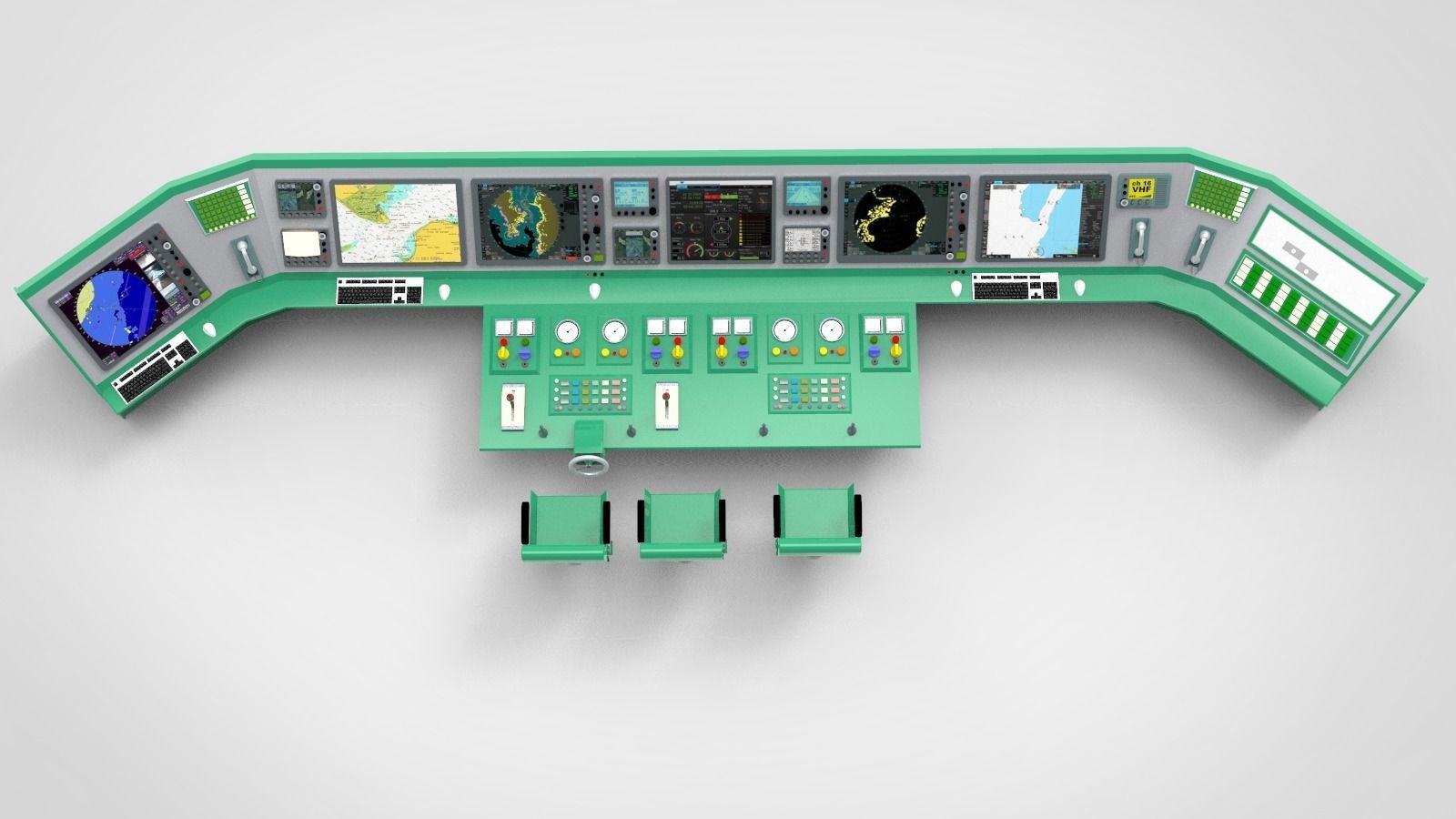 Navigation room ship 3D model | CGTrader