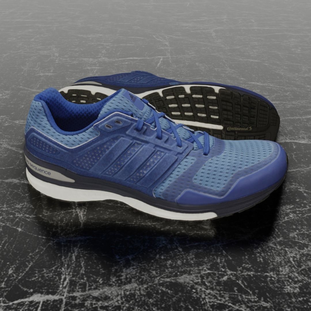 3D model Adidas 3D SHOES - BLUE - SUPERNOVA VR / AR / low-poly | CGTrader