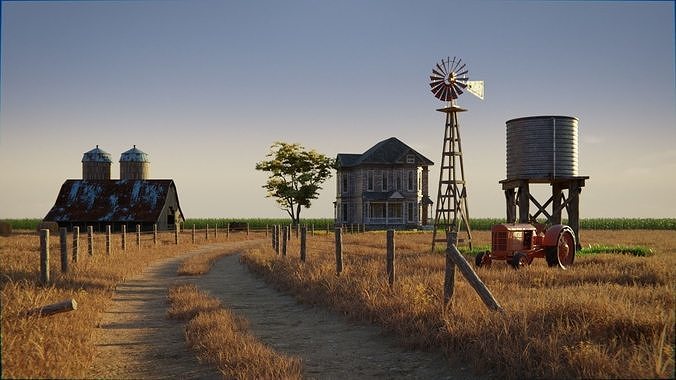 Old Farm 3d Scene 3D model | CGTrader