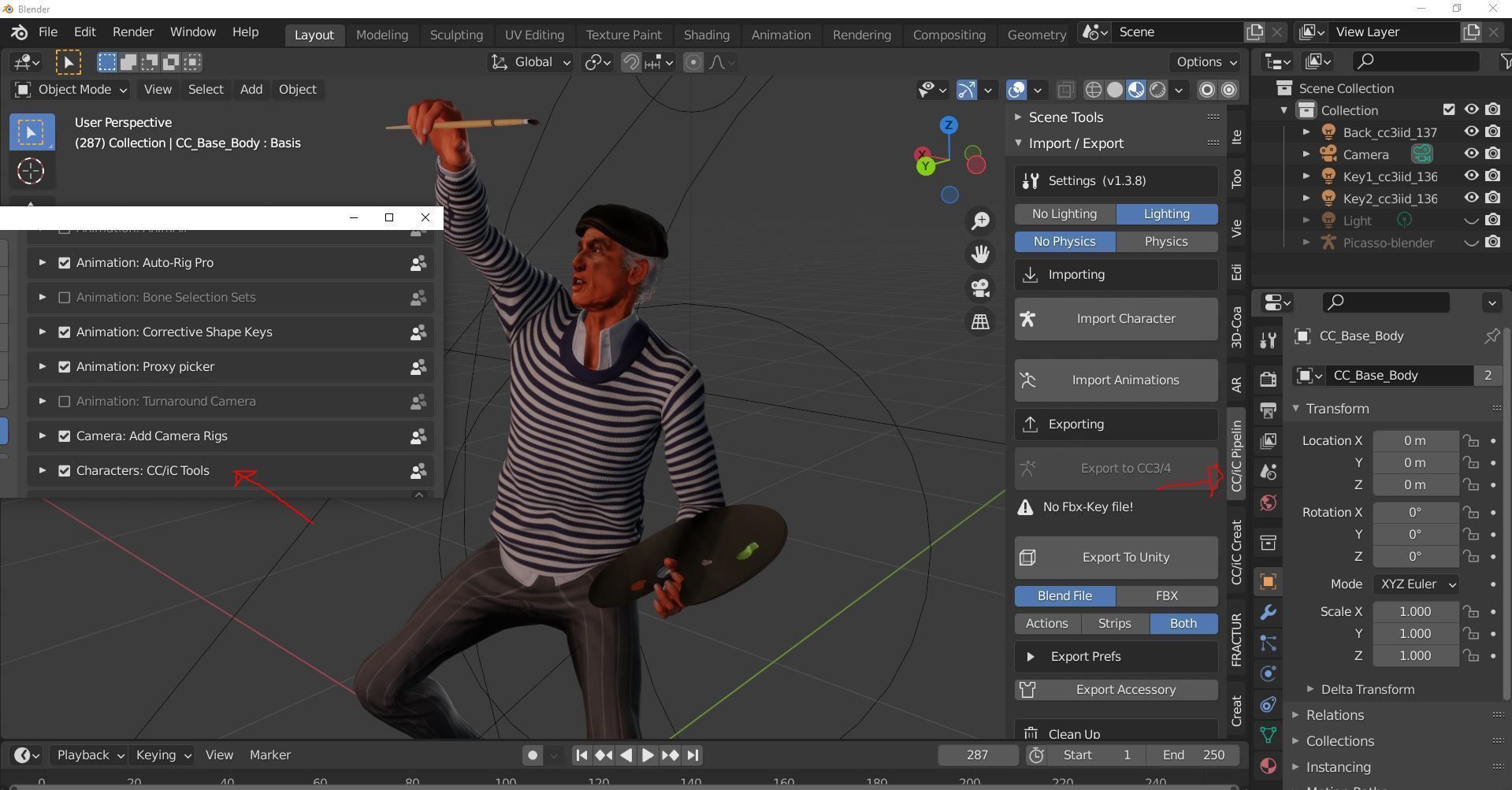 Picasso High quality character full Rigged and Animated 3D model ...