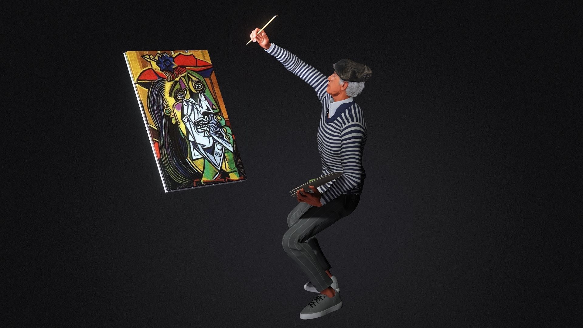 Picasso High quality character full Rigged and Animated 3D model ...