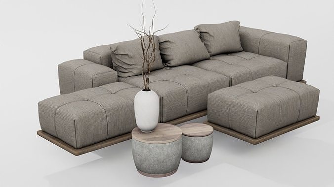 Modem Couch Sofa 3D model | CGTrader
