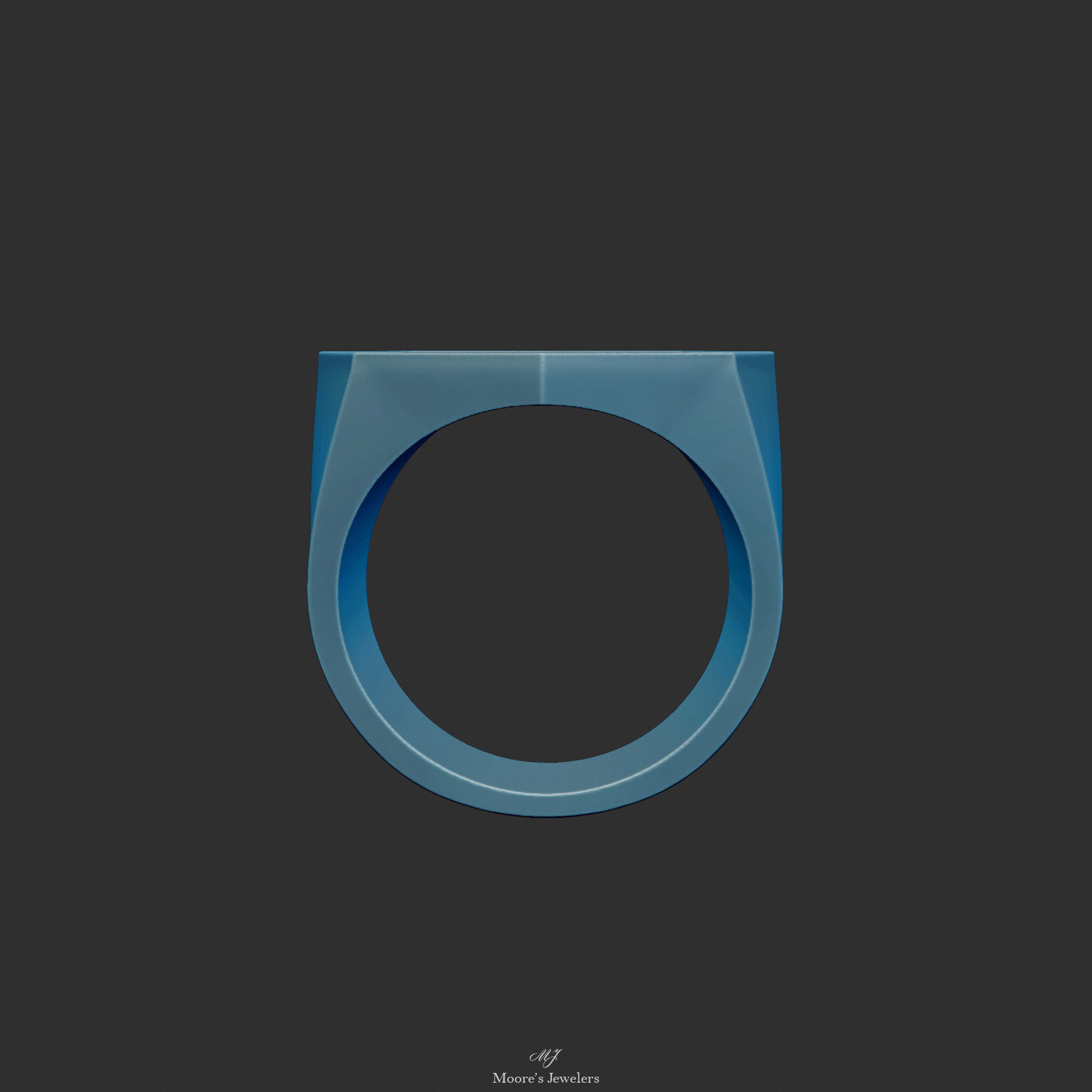 Octagon Style Signet Ring 3d Model 3D model 3D printable | CGTrader