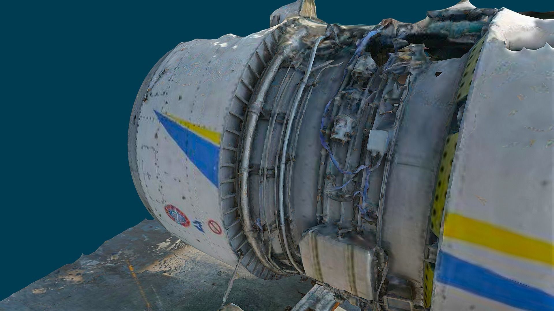 3D model - An-225 Real Mriya destroyed Engine - Ukraine 3D model | CGTrader