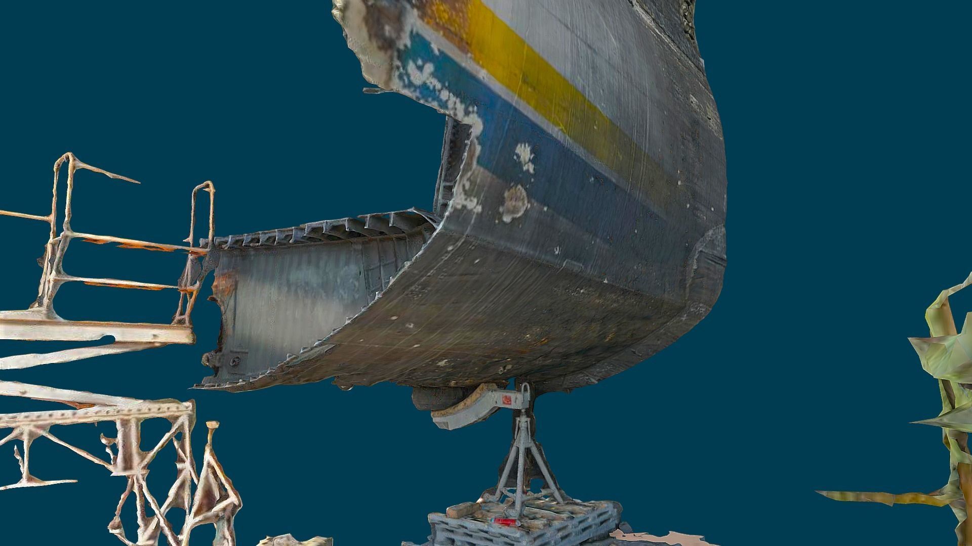 3D model - An-225 Real Mriya destroyed Engine - Ukraine 3D model | CGTrader