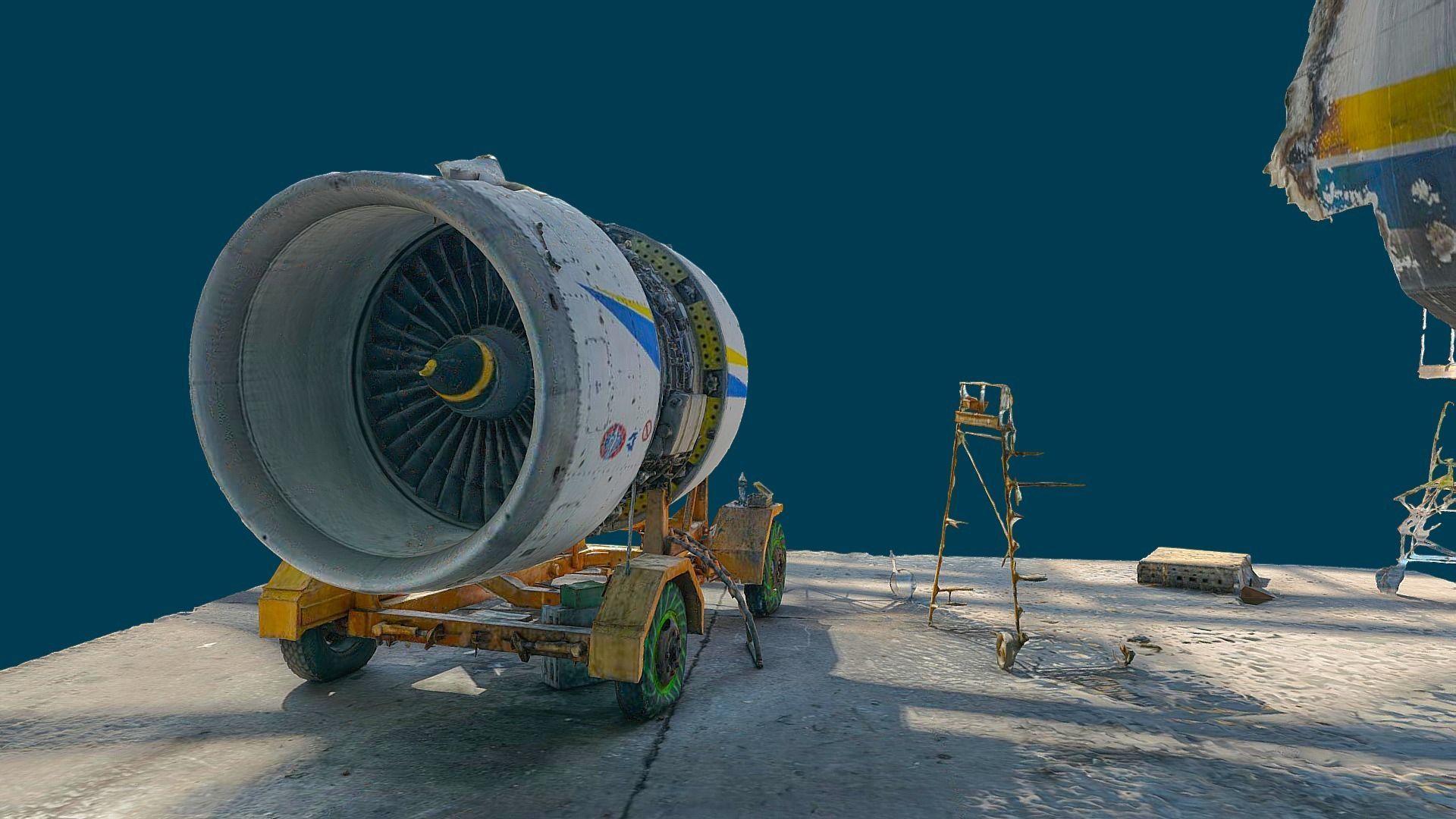 3D model - An-225 Real Mriya destroyed Engine - Ukraine 3D model | CGTrader