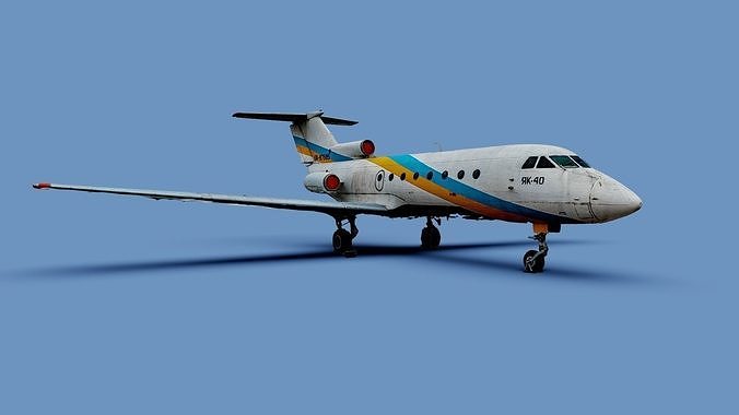 3D model Yakovlev yak 40 airplane Ukraine Antonov photogrammetry 3D ...