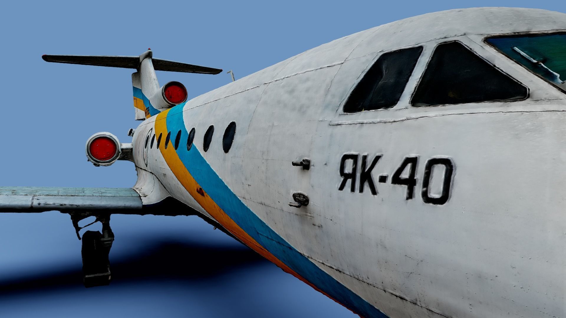 3D model Yakovlev yak 40 airplane Ukraine Antonov photogrammetry 3D ...