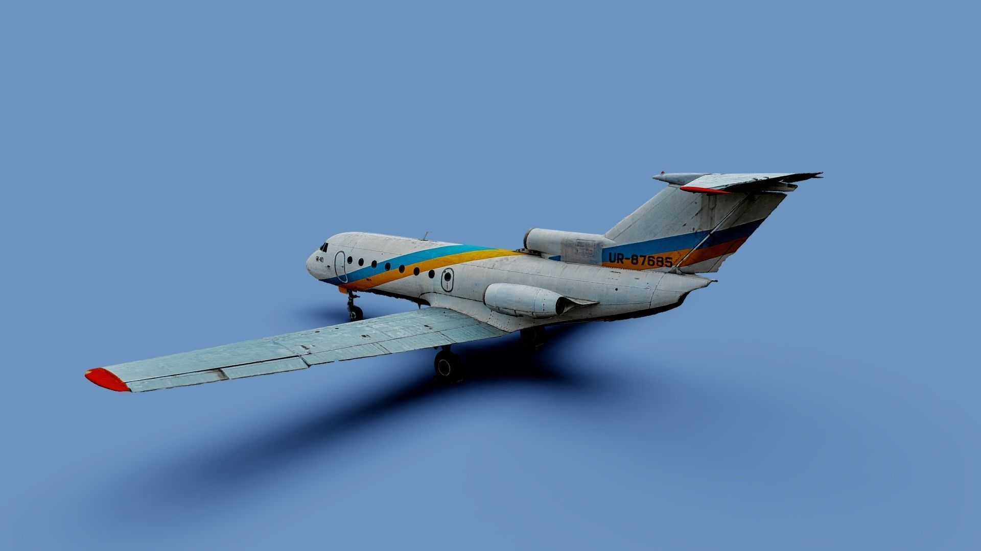 3D model Yakovlev yak 40 airplane Ukraine Antonov photogrammetry 3D ...