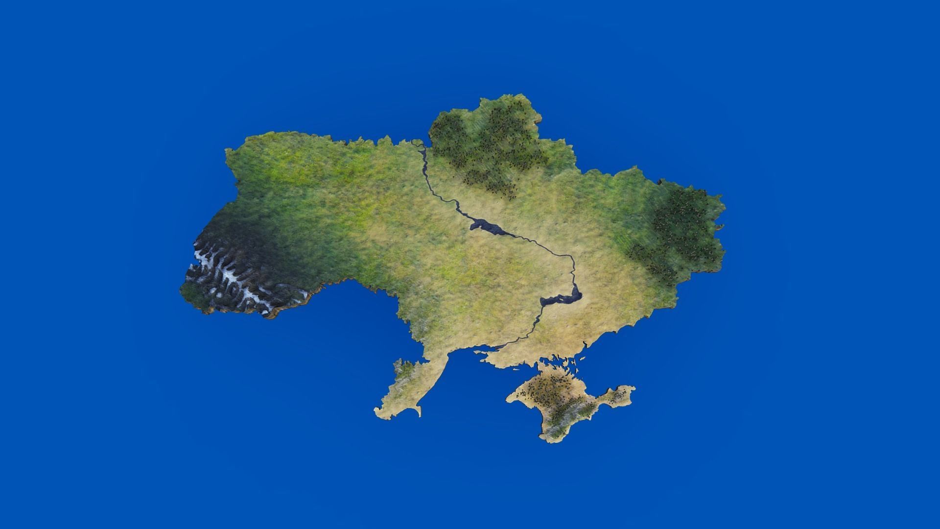 3d map of Ukraine obj gltf usdz 3D model | CGTrader