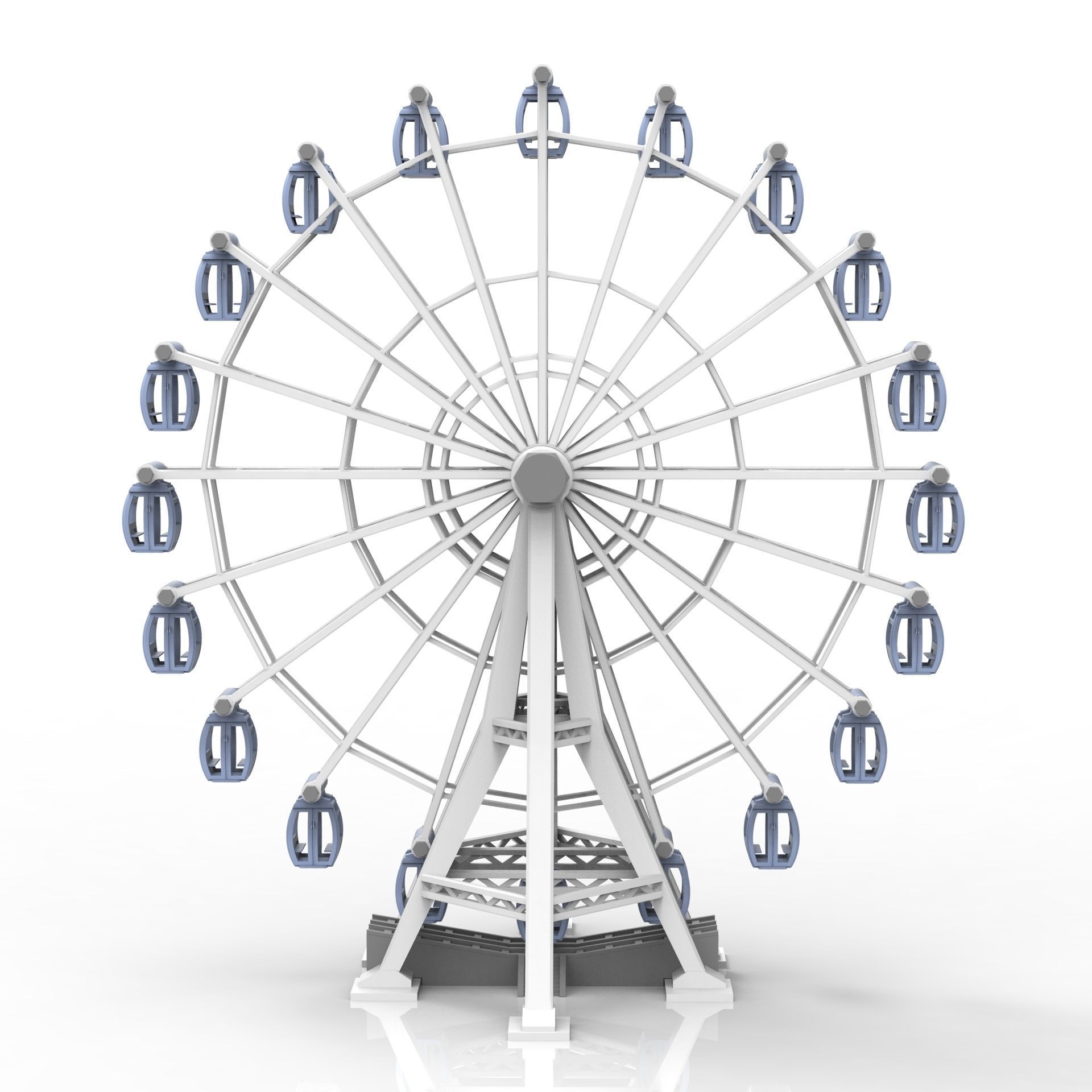 Ferris wheel miniature 3D model 3D printable | CGTrader