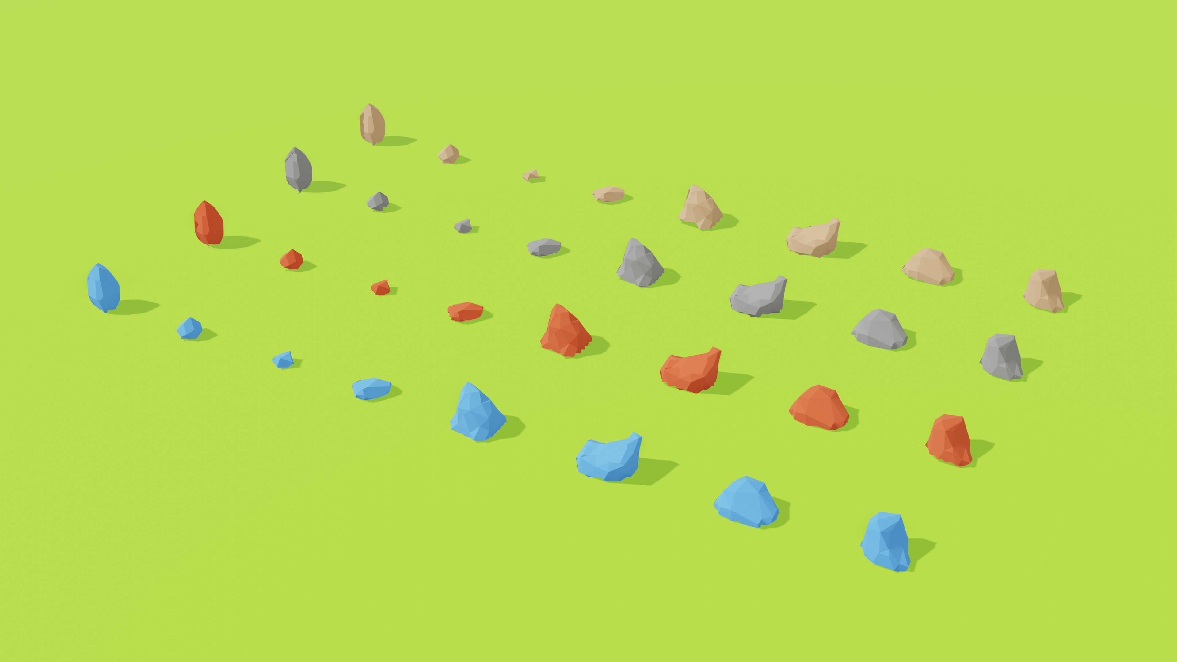 3D model Low Poly Rocks 3D model VR / AR / low-poly | CGTrader