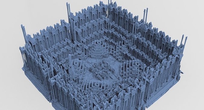 Dantes Hell Ring Square 3D model | CGTrader