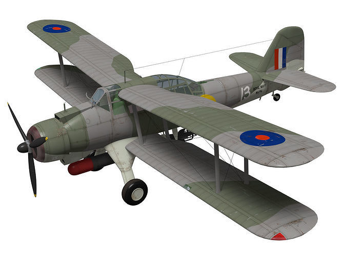 Fairey Albacore 3D model | CGTrader