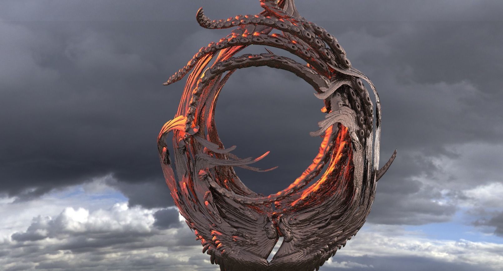 Cthulhu Ring sculpture 1 3D model | CGTrader