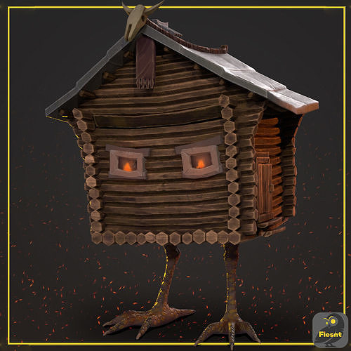 3D model Hut on chicken legs stylized VR / AR / low-poly | CGTrader