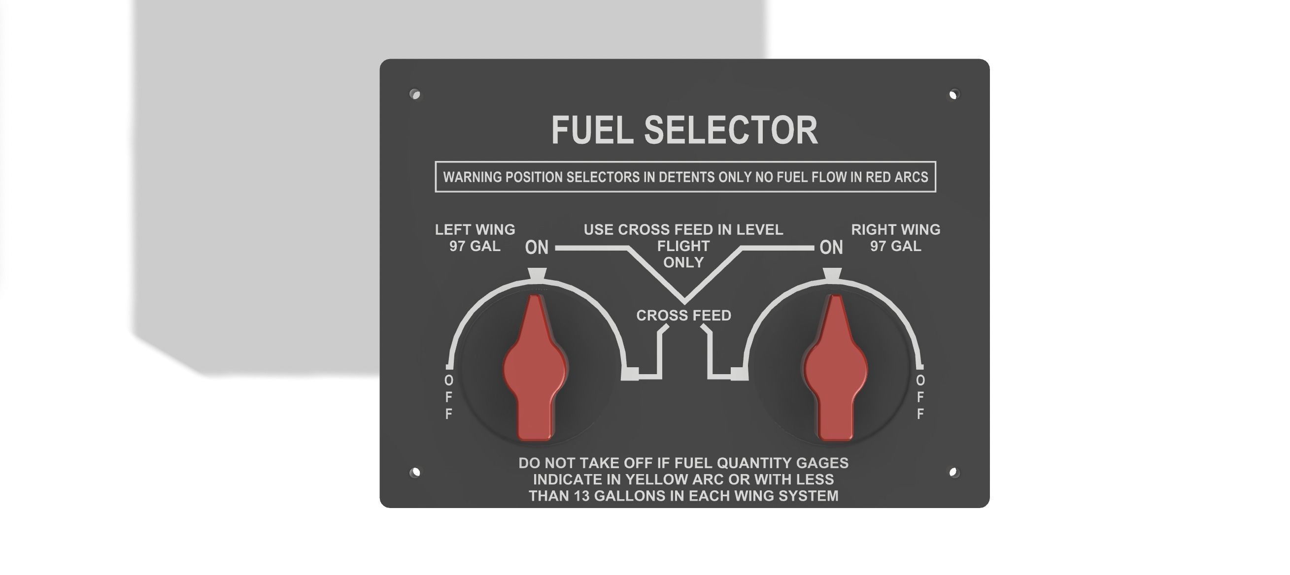 Beechcraft Baron B58 Fuel Selector 3D Print Model 3D model 3D printable ...