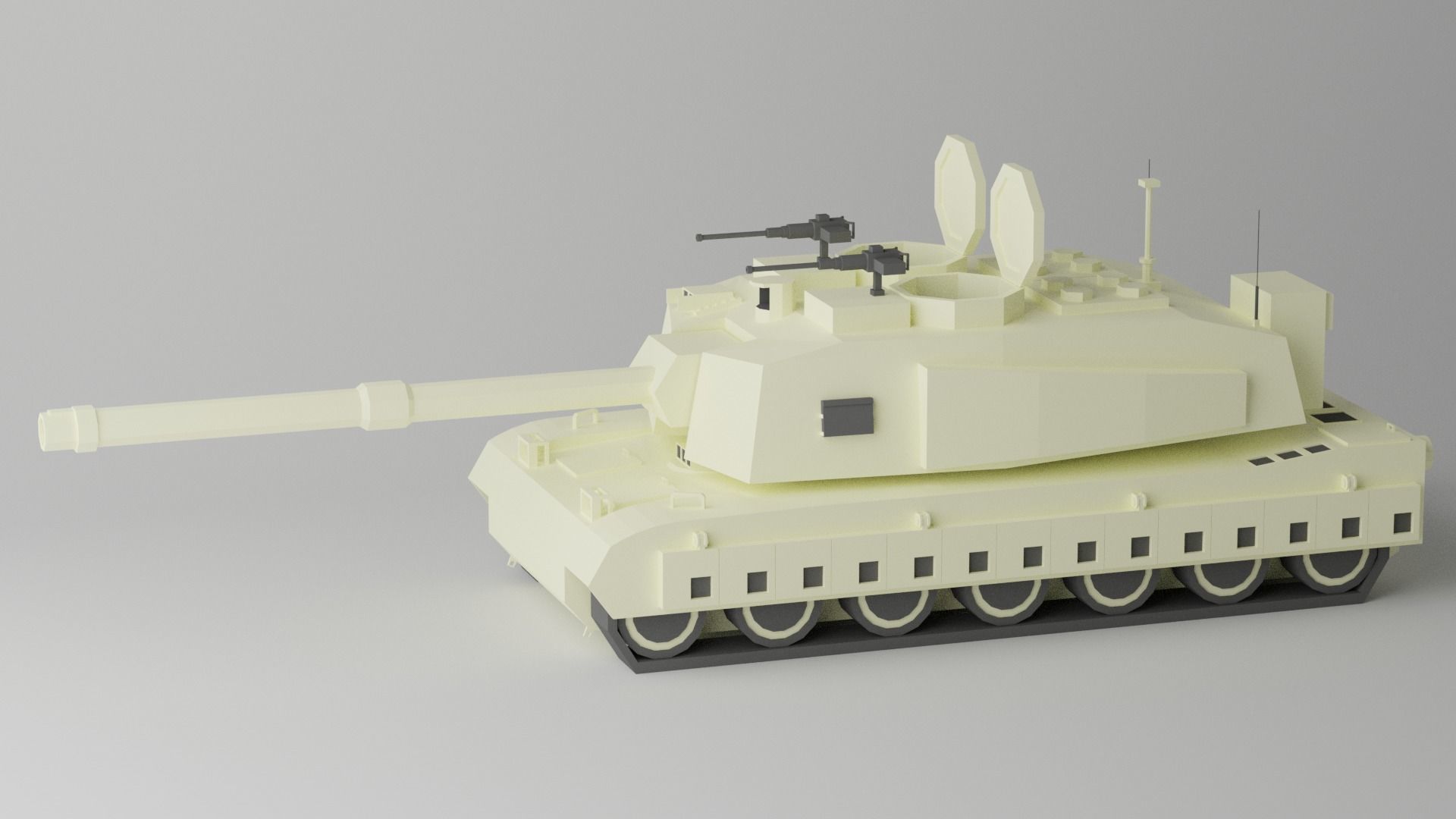 3D model Simple Cartoon Heavy Tank VR / AR / low-poly | CGTrader