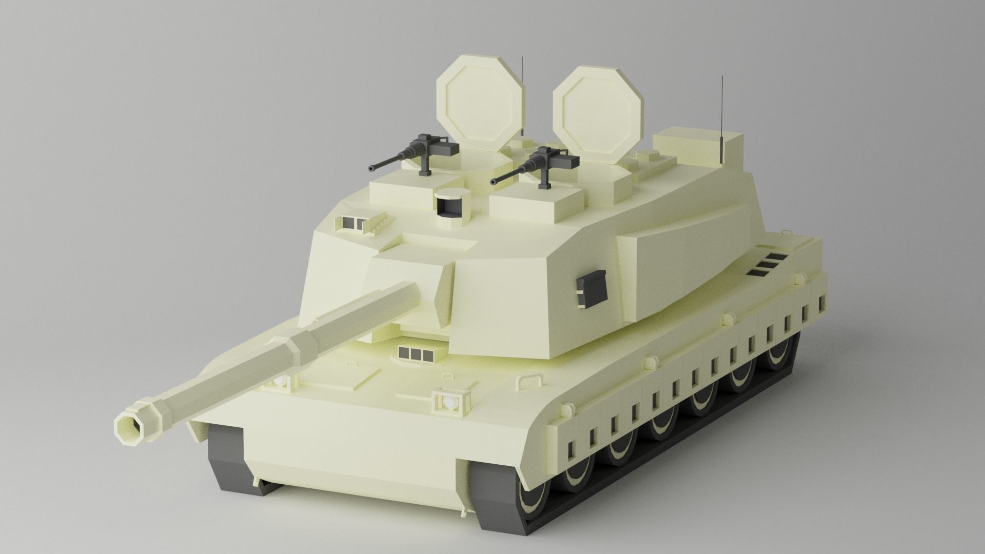 3D model Simple Cartoon Heavy Tank VR / AR / low-poly | CGTrader