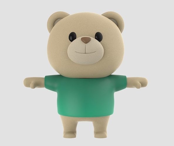 3D model Bear 02 - SD Character Ready Animation-Game VR VR / AR / low ...