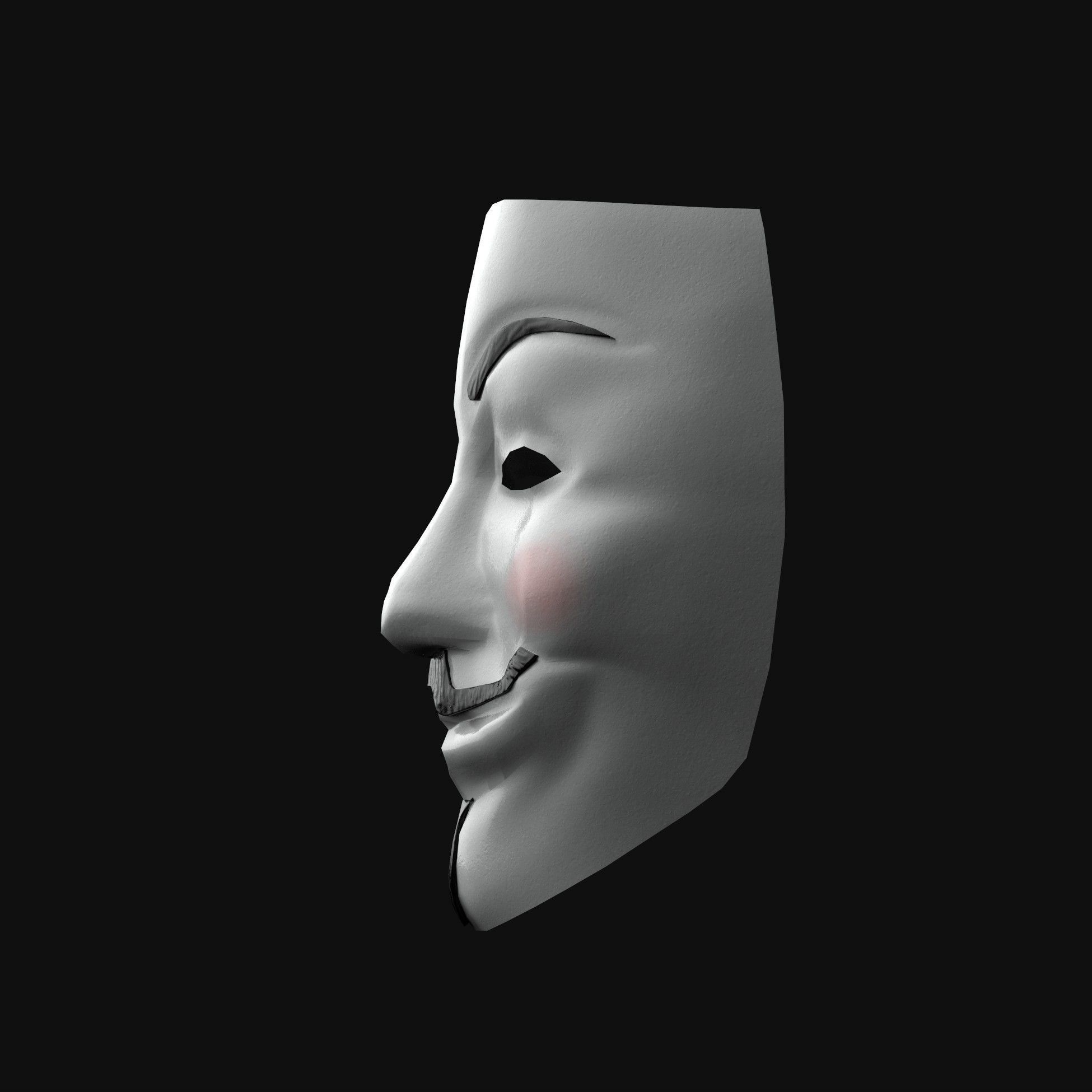 V for Vendetta - Guy Fawkes - Anonymous Mask free VR / AR / low-poly 3D ...