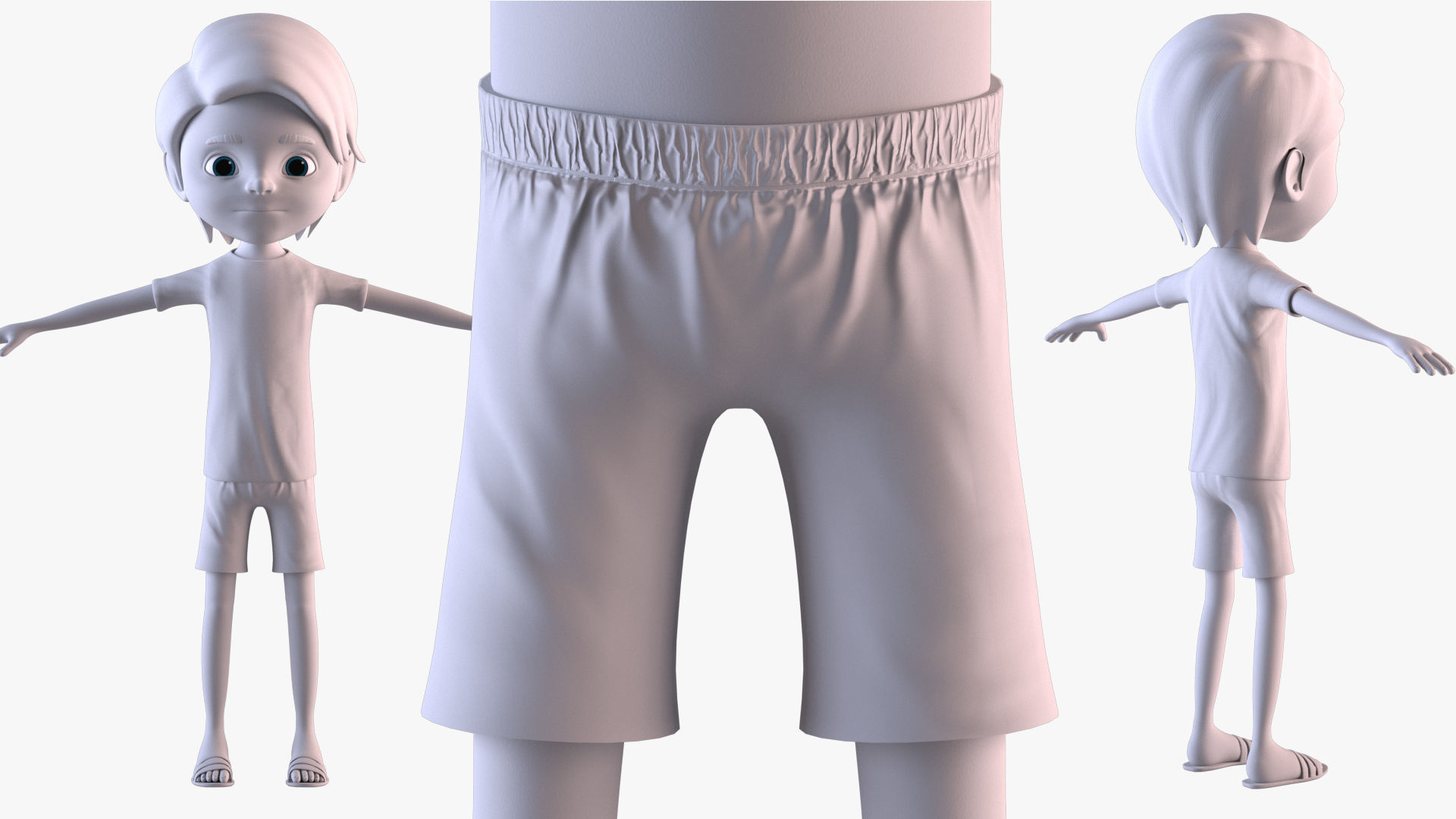 3D model Cartoon Boy - Non Rigged VR / AR / low-poly | CGTrader