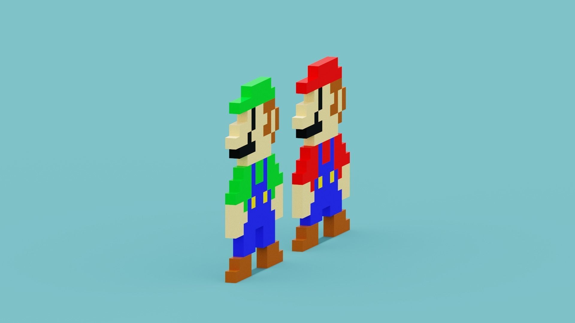 3D model Mario and Luigi VR / AR / low-poly | CGTrader