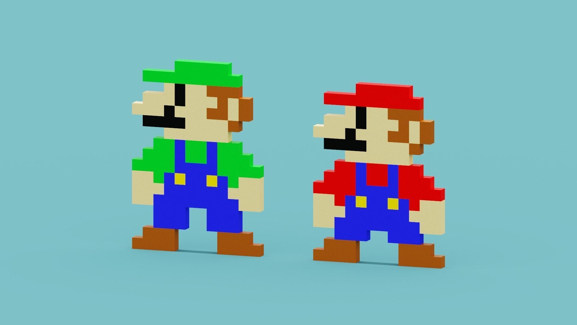 3D model Mario and Luigi VR / AR / low-poly | CGTrader