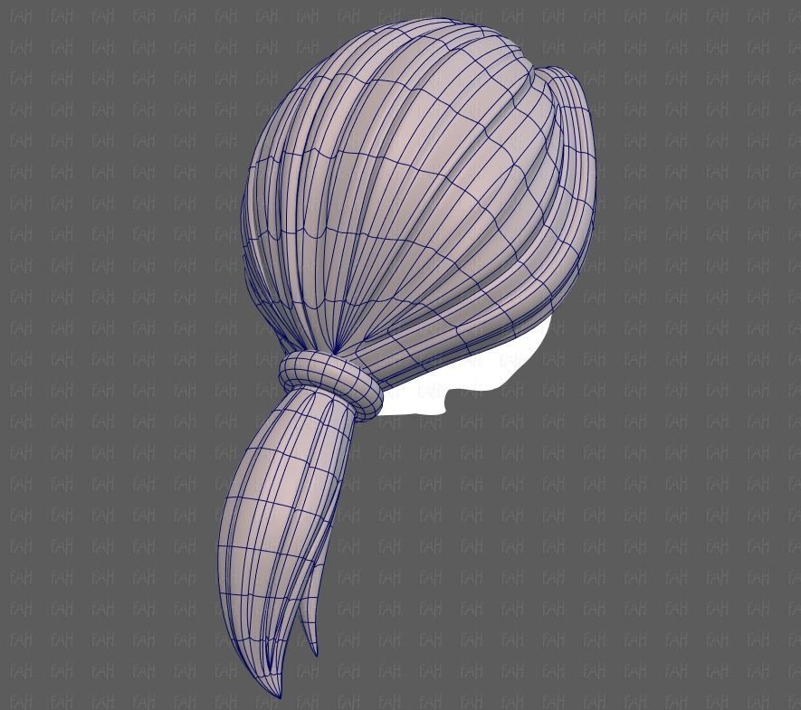 3D model Base Hair for girl V54 VR / AR / low-poly | CGTrader