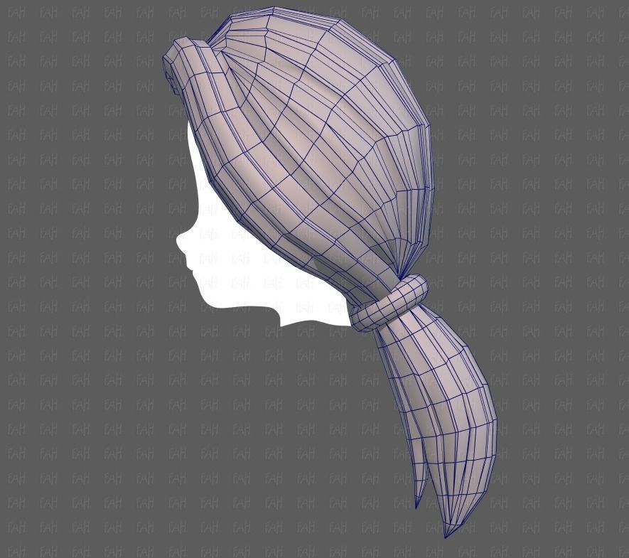 3D model Base Hair for girl V54 VR / AR / low-poly | CGTrader