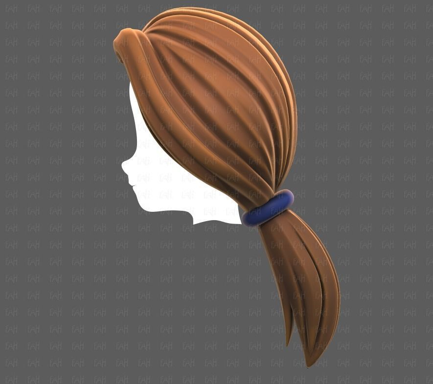 3D model Base Hair for girl V54 VR / AR / low-poly | CGTrader