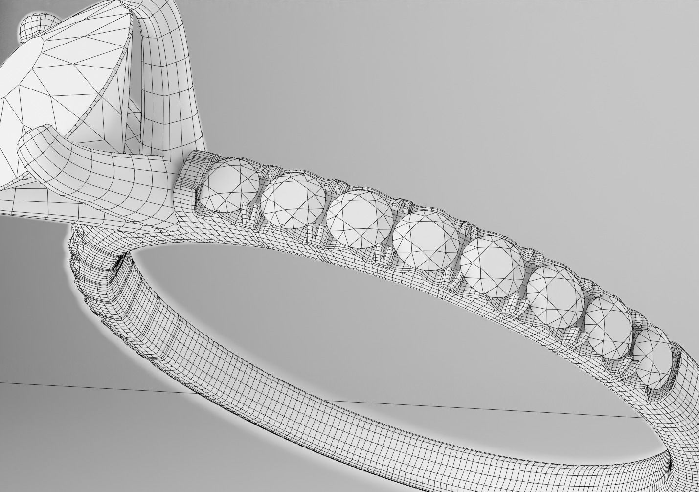 Luxurious Diamond Ring 3D Model 3D model | CGTrader
