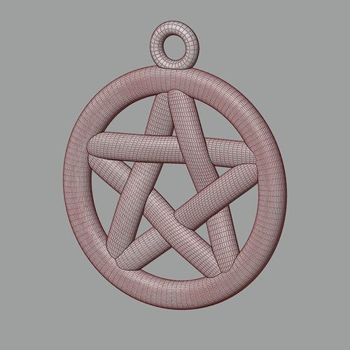 Pendant pentagram 3D model | CGTrader