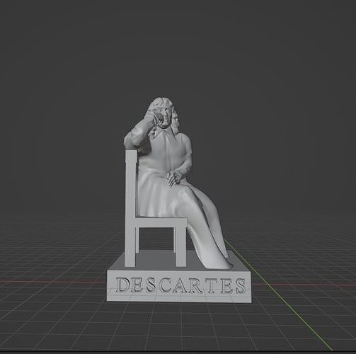 Rene Descartes 3D model 3D printable | CGTrader