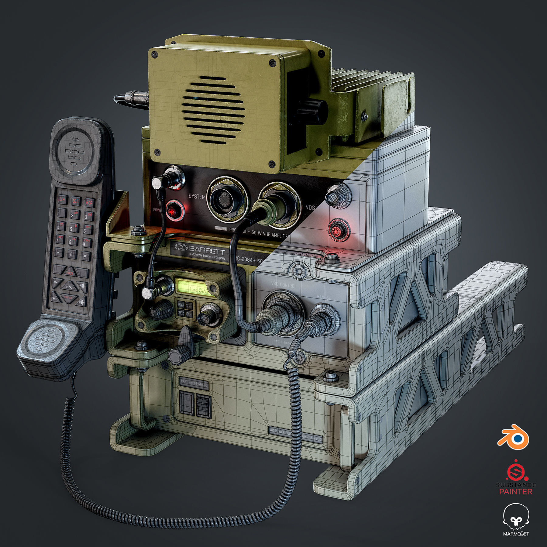 3D model Military VHF Radio VR / AR / low-poly | CGTrader