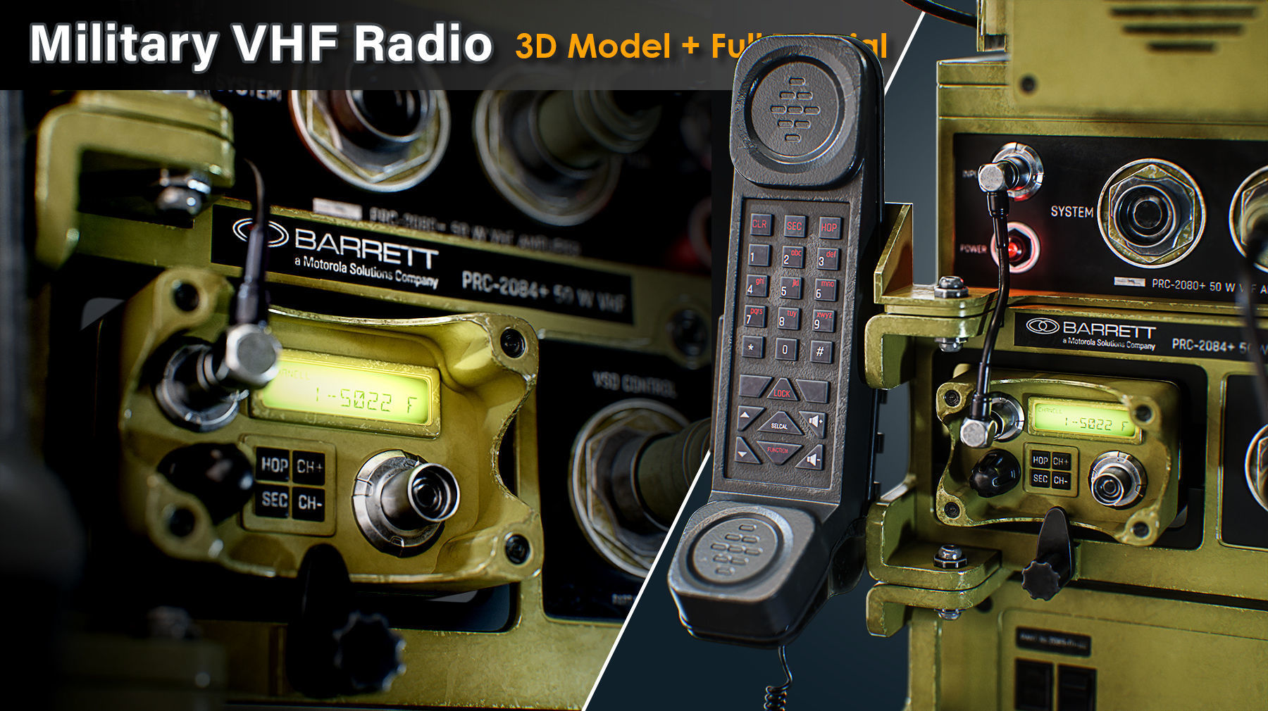 3D model Military VHF Radio VR / AR / low-poly | CGTrader