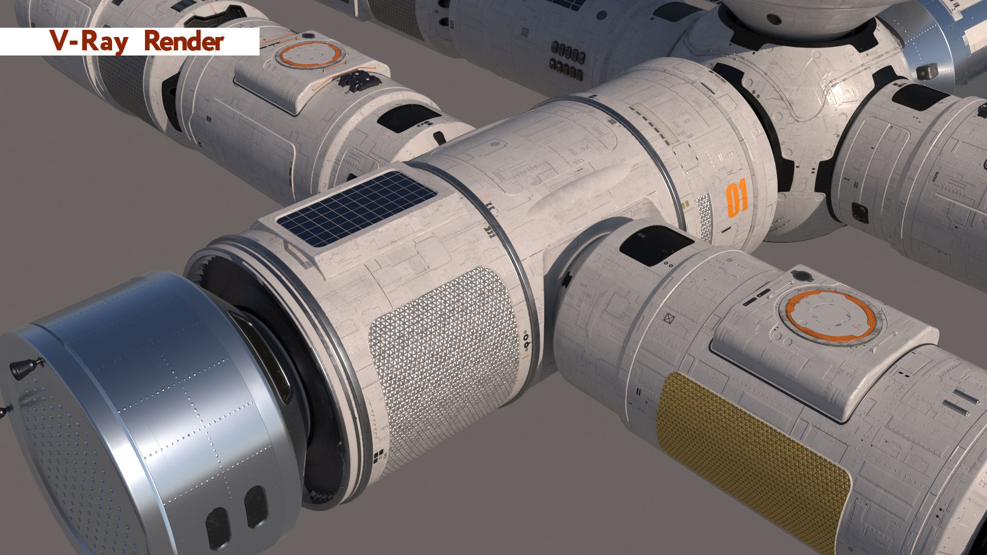 futuristic space station 3D model | CGTrader
