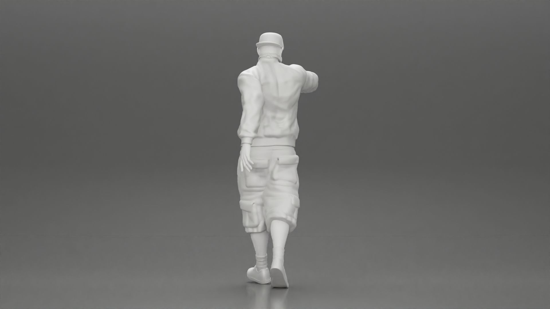 gangster homie in mask walking and holding gun sideways 3D model 3D ...