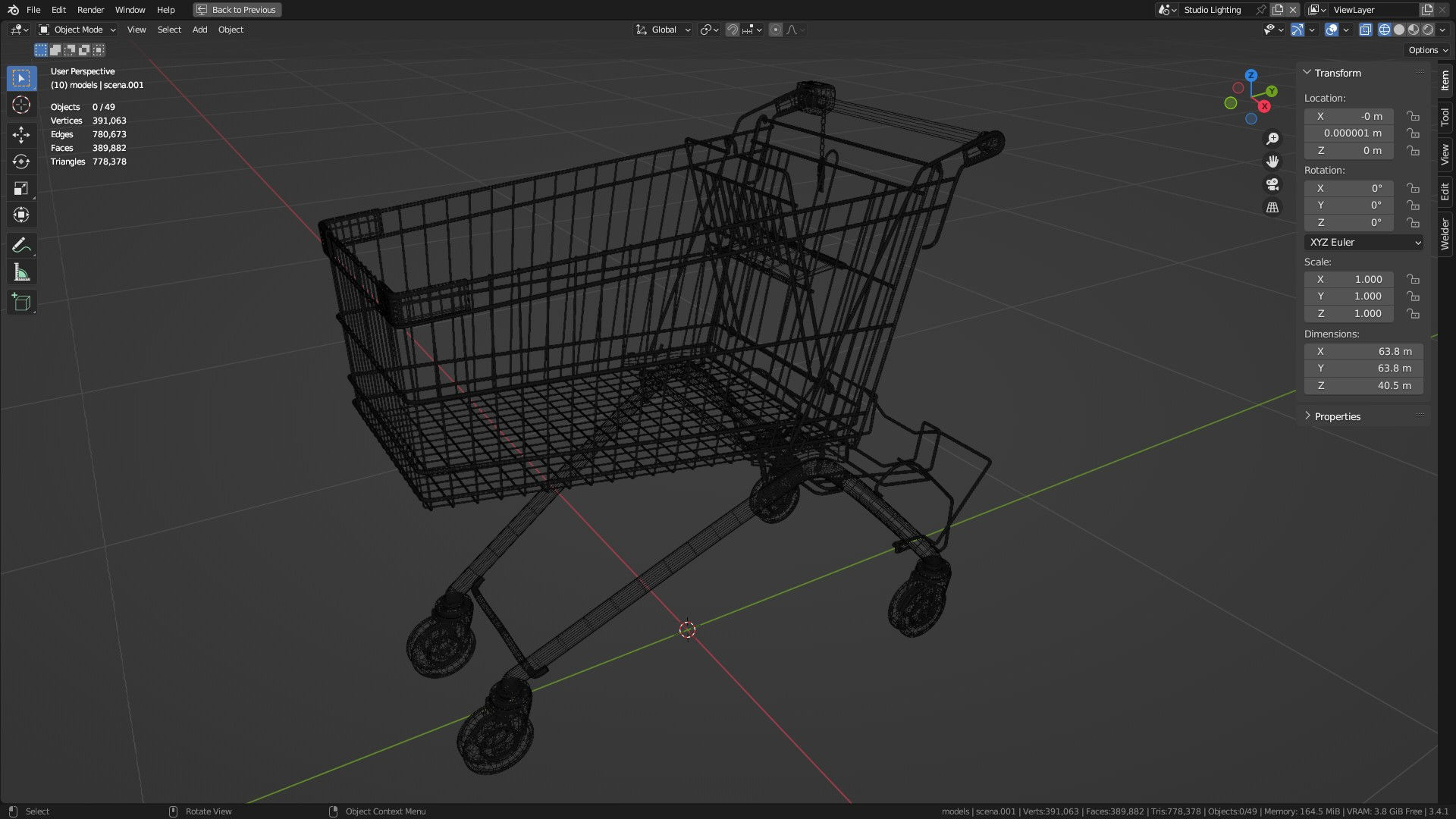 Shopping cart 3D model | CGTrader