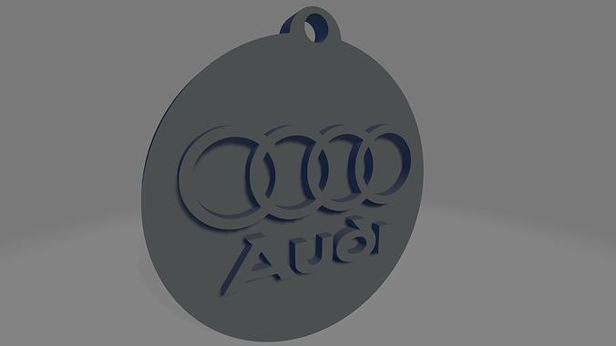 Audi Keychain 3D model 3D printable | CGTrader