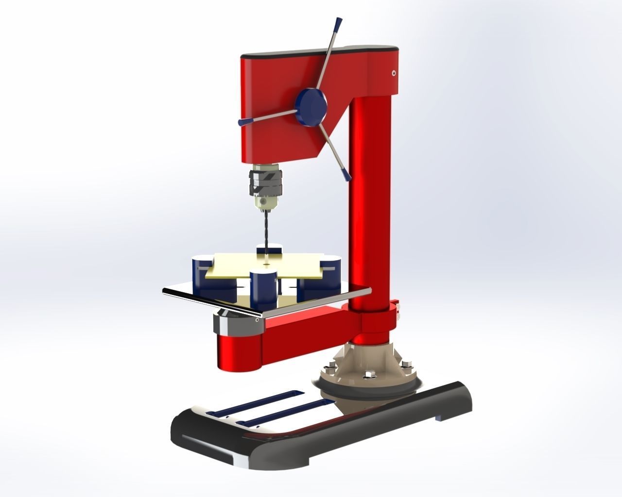 Solidworks Column Drill Design 3D model | CGTrader