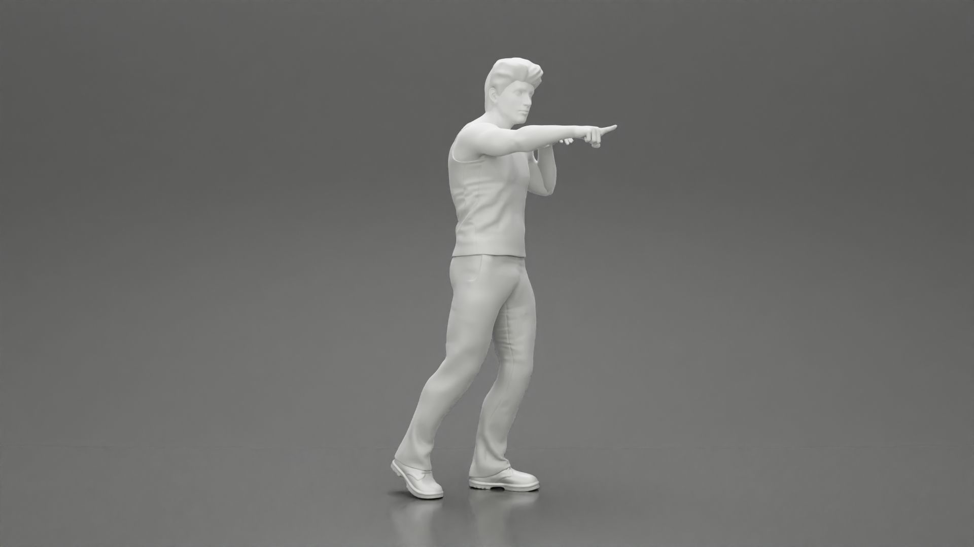 Travel man pointing the right way 3D model 3D printable | CGTrader