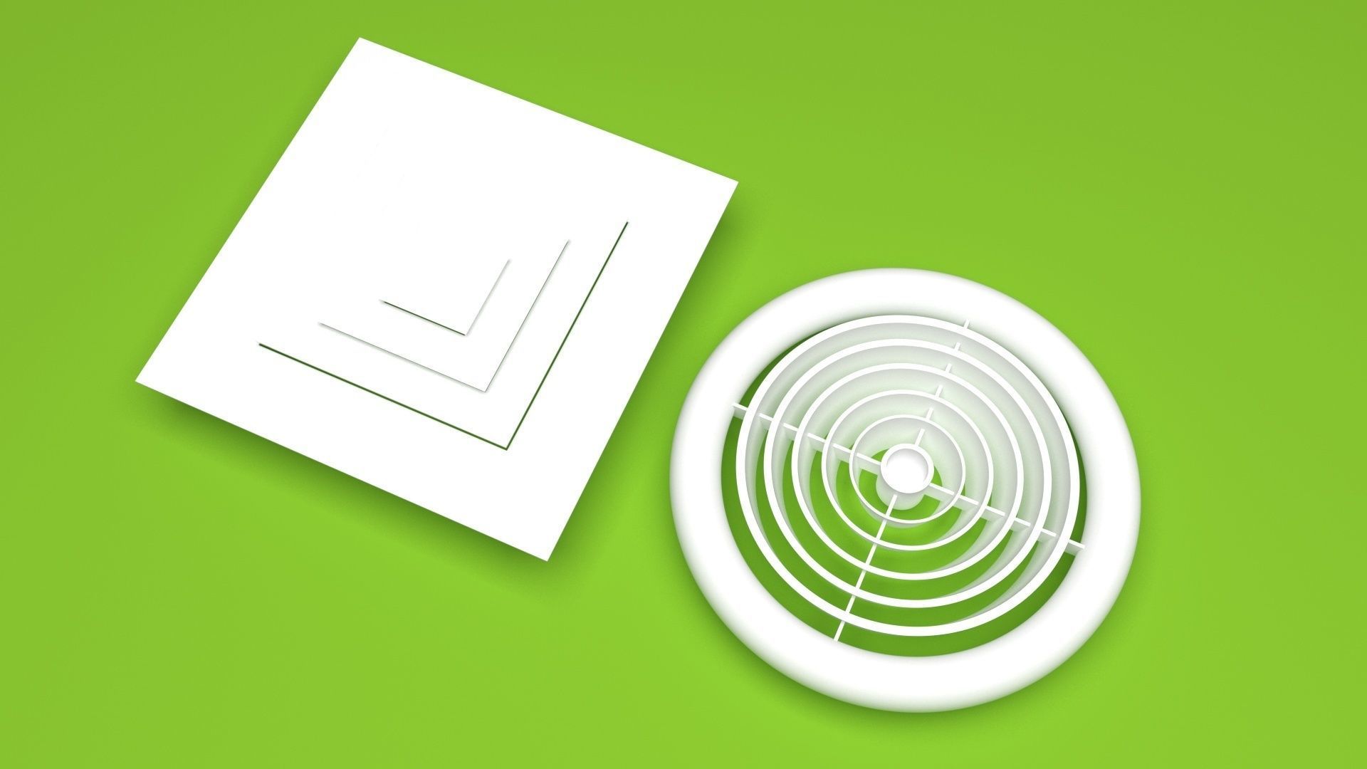 Square and Circle Ventilation Systems 3D model | CGTrader
