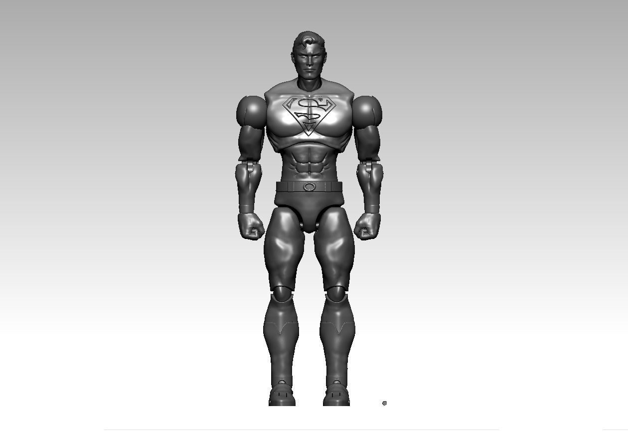 Superman Articulated Action figure 3D model 3D printable | CGTrader