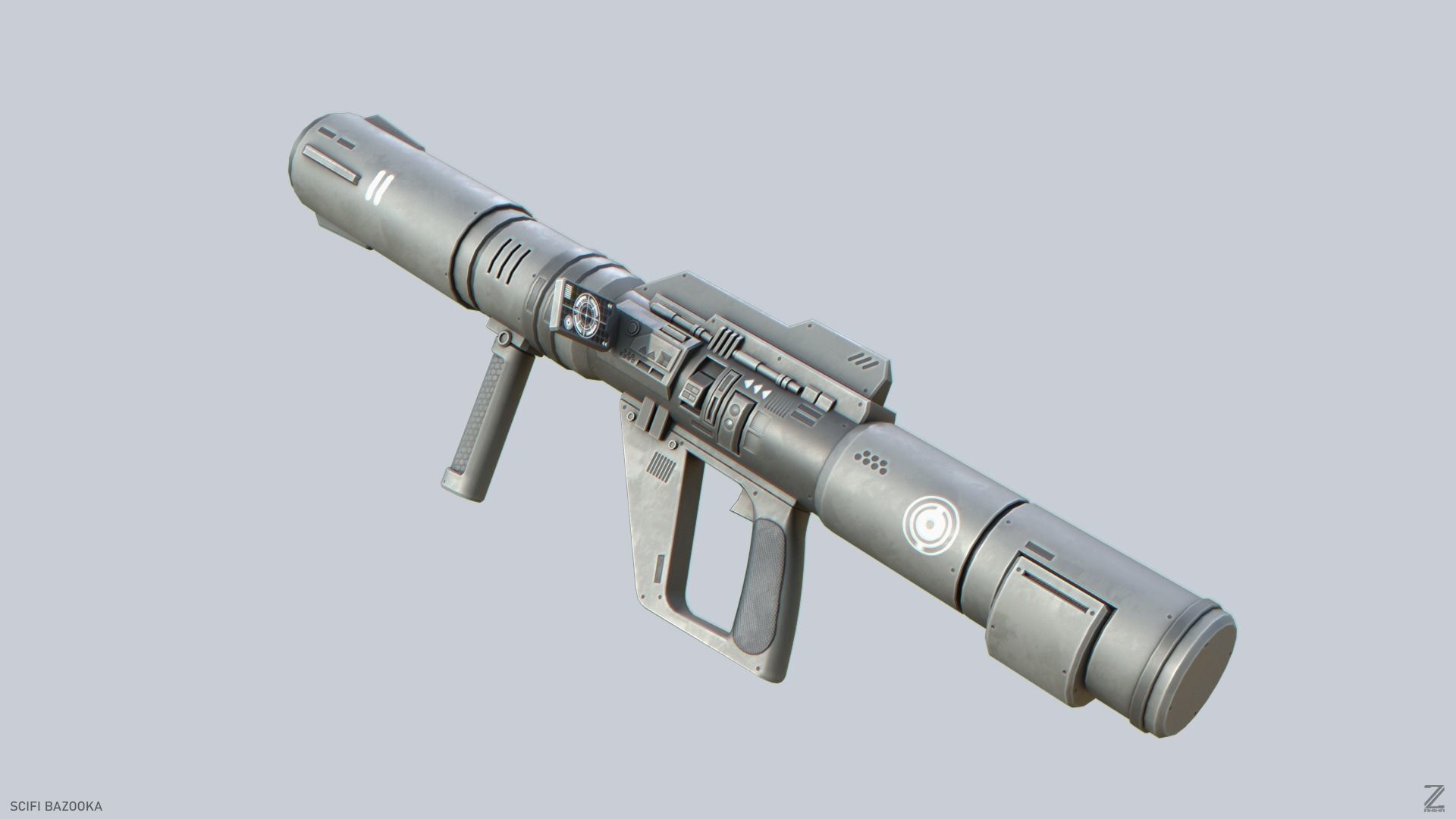 3D model Scifi bazooka VR / AR / low-poly | CGTrader